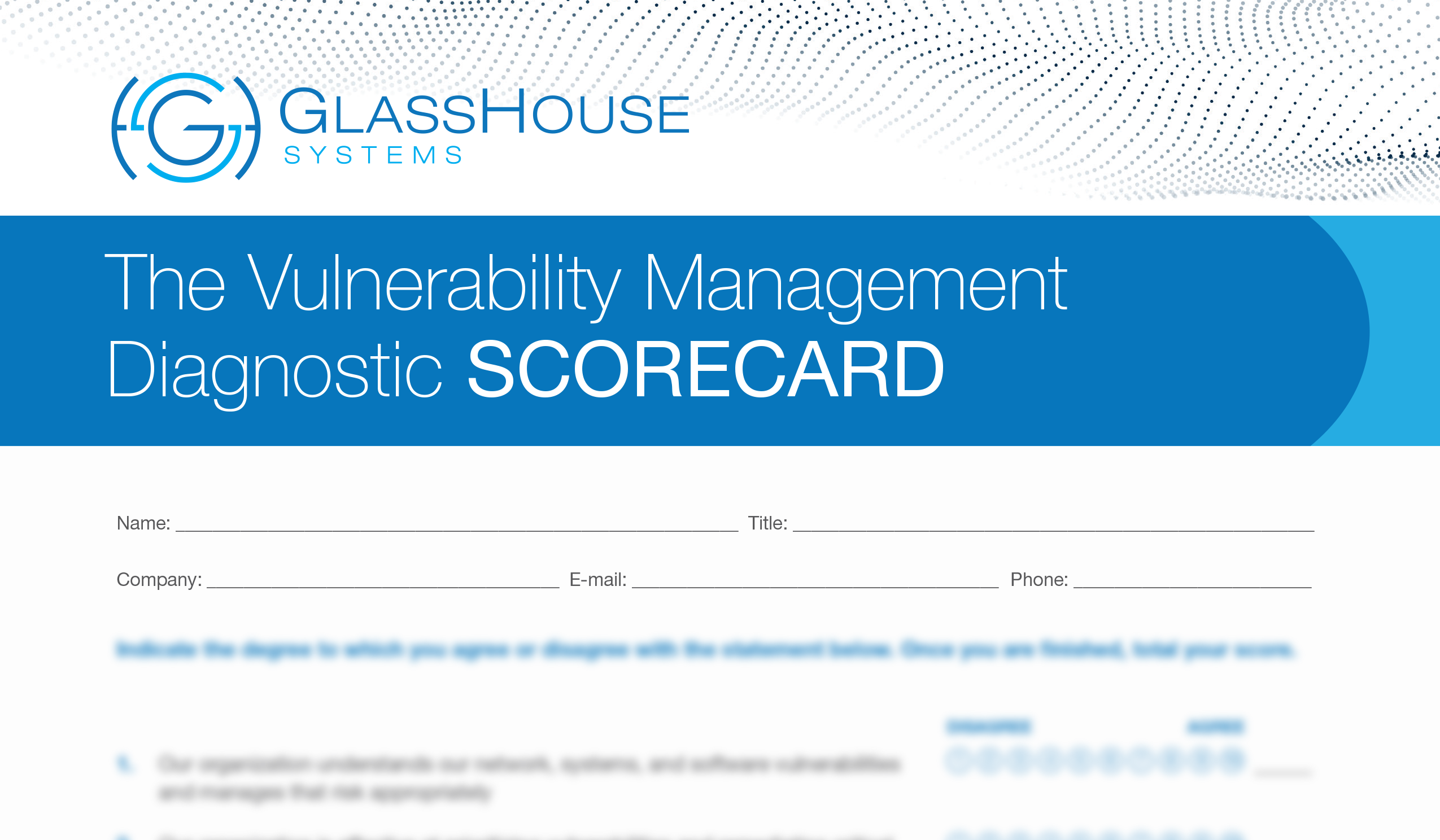 The Vulnerability Management Diagnostic Scorecard